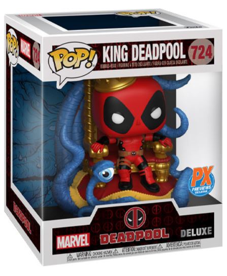 Funko POP! Marvel: Deadpool #724 - King Deadpool (Deluxe) (PX Previews ...